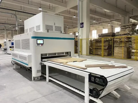 High frequency wood board joining press - Thermowood kiln, wood vacuum ...